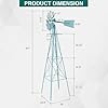 Amazon.com: WISLAS Garden Windmill for Yard Decor, 8 ft Tall Metal ...