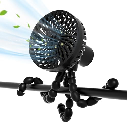 Pram Fan, Flexible Legs Stroller Fan, Baby Cooling Fan Long-Lasting ...