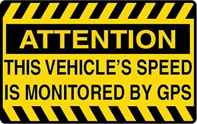 Amazon.com - Vehicle Speed Monitored by GPS Vinyl Sticker Decal Cars ...
