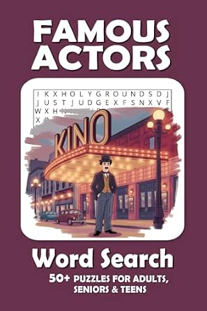 Famous Actors Word Search Puzzle Book: Word Searches with Easy to Read ...
