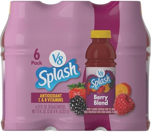 Amazon.com : V8 Splash Berry Blend Flavored Beverage, 12 fl oz Bottle ...