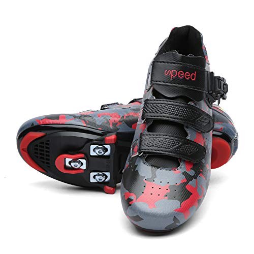 BINSHUN Road Bike Cycling Shoes for Mens Peloton Shoes Spin Road Racing ...