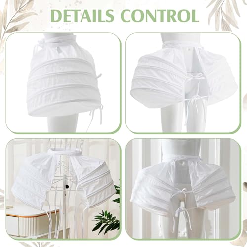 Hercicy Women Victorian Pannier Petticoat Hoop Skirt Cage Underskirt ...