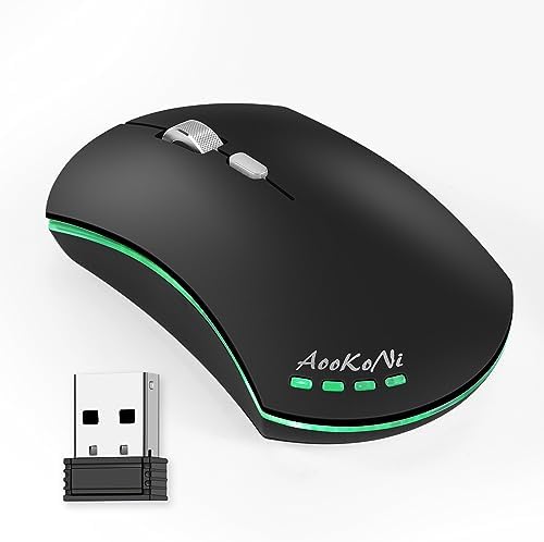 Amazon.com: KANMABPC Wireless Bluetooth Mouse – Rechargeable, Silent ...