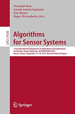 Amazon.com: Algorithms for Sensor Systems: 11th International Symposium on Algorithms and ...