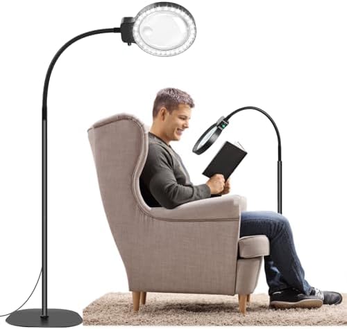 Amazon.com: Magnifying Glass with Light and Stand 10X 20X, 36 LED ...