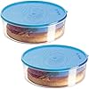 Amazon.com: 2 Pack Pie Carrier Cake Storage Container with Lid | 10.5 ...