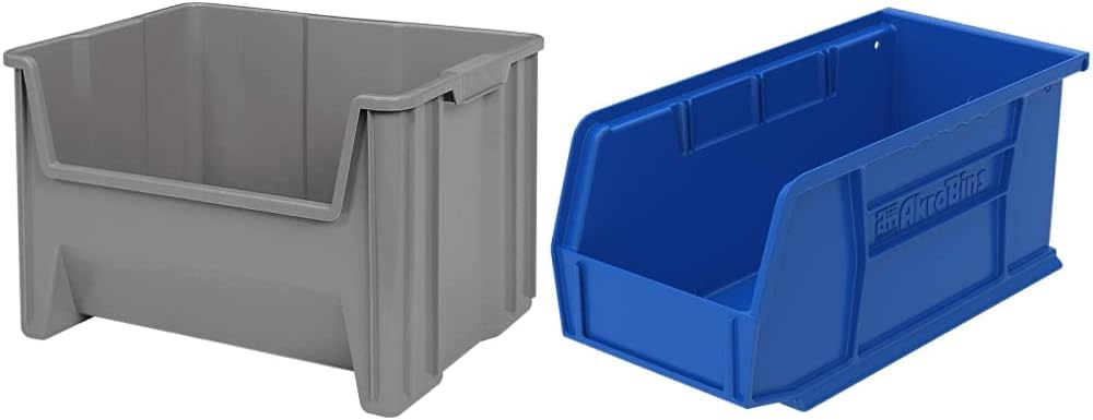 Akro-Mils Plastic Storage Bins Bundle (3-Pack) | AkroBins Hanging ...