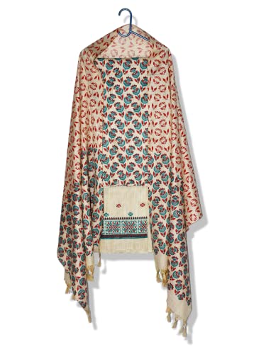 Riyashree Unstitched Madhubani Print Handcrafted Suit Set for Women ...
