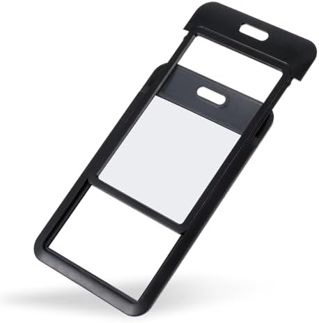 Amazon.com : HJZHII 2PCS ID Badge Holder, Sliding Card Protector Pouch ...