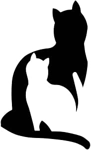 Amazon.com : Cat Within a Cat Stencil Cats Animal Stencils 4.8"w x 7.5 ...