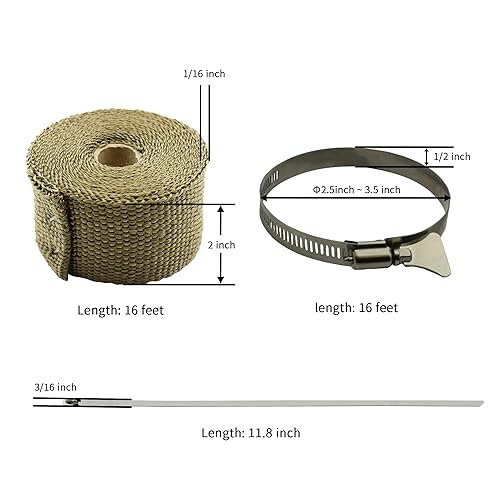 Snapklik.com : DOBTIM Fireproof Pipe Wrap Insulation 2 Wide X 16 Long ...