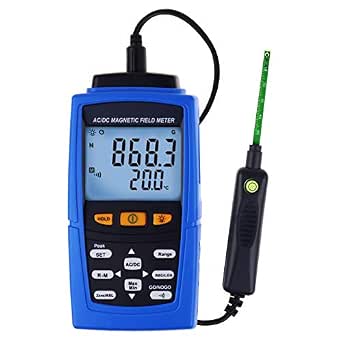 AC/DC Gaussmeter Magnetic Field Strength Meter Teslameter Magnetometer ...