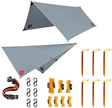 Amazon.com: Rain Fly12x10 Lightweight Survival Camping Tarp; 100% ...