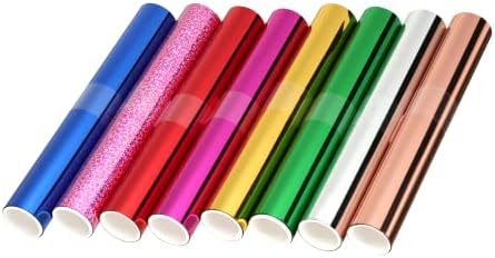 SINCHI 8-Color Pack Heat Transfer foil Rolls for minc foil Machine, 8.3 ...