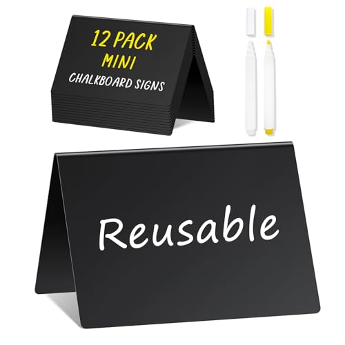 Snapklik.com : PigPotParty 4x3 Mini Chalkboard Signs For Food, 12 Pcs ...