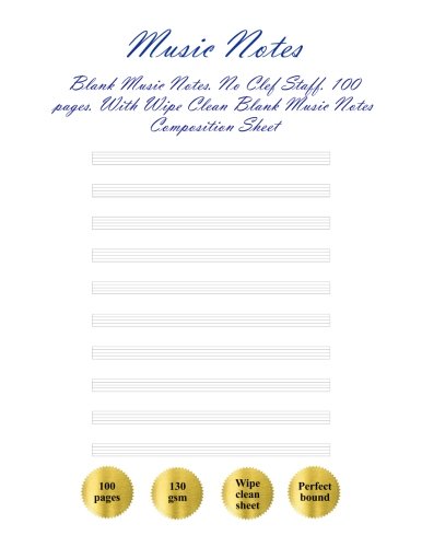 Buy Music Notes: Music Notes / No Clef Staff / With Wipe Clean Music ...