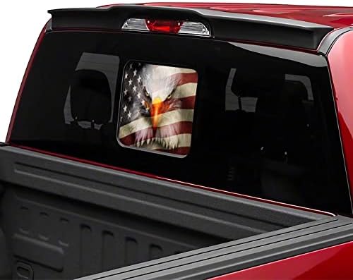 Amazon.com - Trucks Sliding Rear Windows Decals Bald Eagle American ...