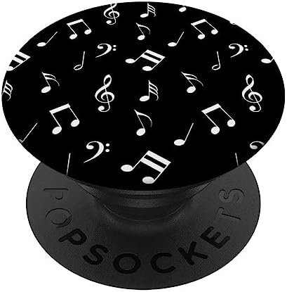 Amazon.com: Music Notes White Black Background Musical Instrument ...