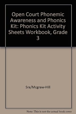 Open Court Phonemic Awareness and Phonics Kit: Phonics Kit Activity ...