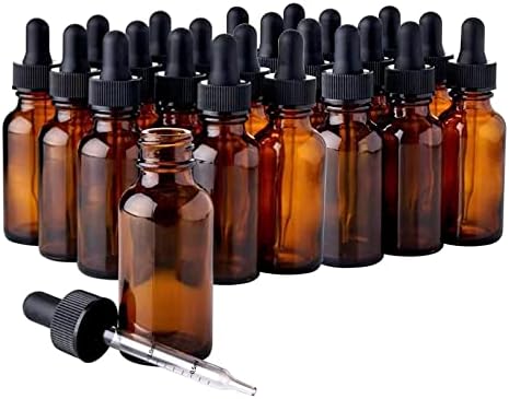 Amazon.com: DropperBottles 30mL (1oz) Glass Dropper Bottles (12x) With ...