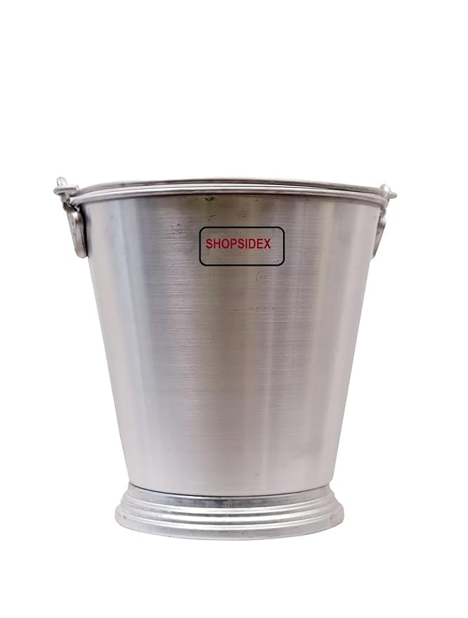SHOPSIDEX Aluminium Bucket Multipurpose Balti with Handle Specially ...