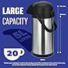5L Airpot - Tea & Coffee Carafe Pump Action Stainless Steel Air Pot ...