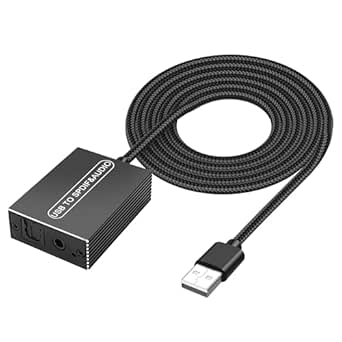 XMSJSIY USB naar SPDIF Toslink 3,5 mm audio-adapter voor tv, PS5, PS4 ...