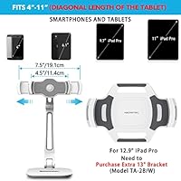 Amazon.com: AboveTEK Long Arm Aluminum Tablet Stand, Folding iPad Desk ...