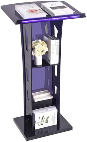 Amazon.com : Acrylic Podium Stand with Led Light, Clear Podium with ...
