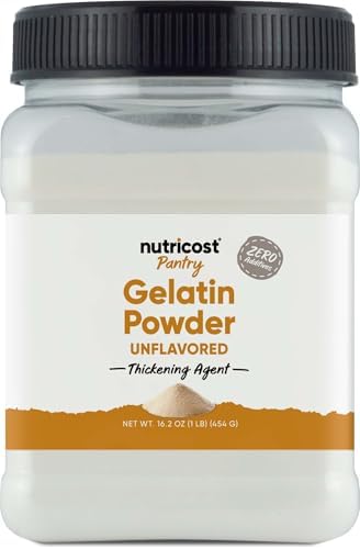 Amazon.com : Nutricost Gelatin Powder (1 Pound) - Pantry. Thickener for ...
