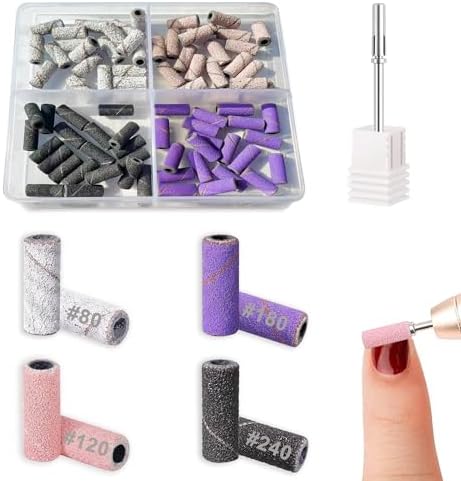 Amazon.com: Lavinda 80 Piece Small Sanding Bands Nail Drill Bit, Fine ...