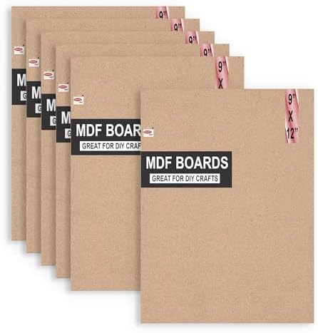 Variety Canvas 6 Piece A4 Size MDF Boards for Art and Craft, Wood MDF ...
