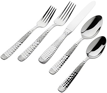 Amazon.com | Godinger Donatella Silvertone Stainless Steel 20-piece ...