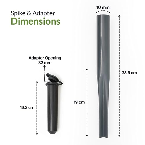WINSOME Heavy Duty Rotary Washing Line Spike with Plastic Adapter (32mm ...