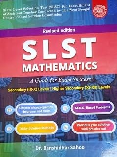SLST Mathematics A Guide for Exam Success Secondary (IX-X) Level ...