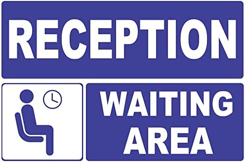 VAAIMAI Reception & Waiting Area Combo Sign Foam Board Sticker Sign ...