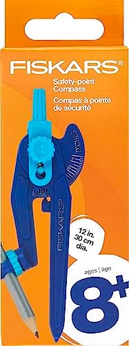 Amazon.com: Fiskars Plastic Safety Point Compass Ages 8+ - Draw Perfect ...