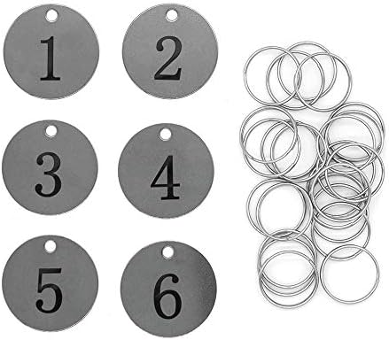 Metal Key Tag Numbered Tags ID Tags with Key Rings (1-25) : Amazon.co ...