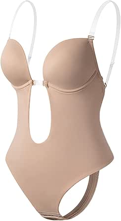 LUXUCURE Invishaper – Plunge Backless Body Shaper Bra, Women's Deep V ...