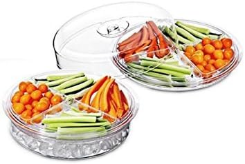Amazon.com | Felli 6 Piece Acrylic Divided Sections Serving Tray ...
