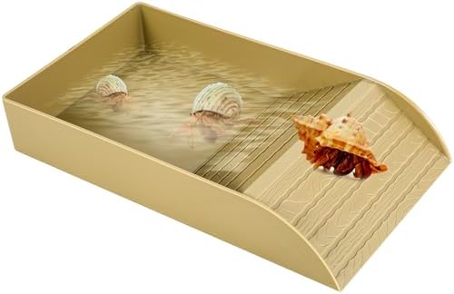 JETHMA Tortoise Water Dish, Tortoise Bath Dish, Anti Slip Reptile Pool ...