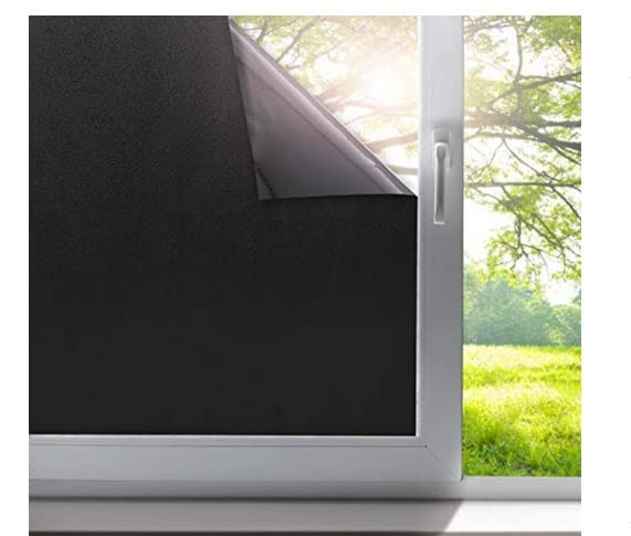 Buy LIVCOOL Matte Blackout Glass Partition Sliding Window Heat Control ...