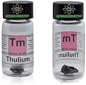 Tulio Element 69 Tm, Sample Pure 0,5 Grams 99,95% in Vial of Glass with ...