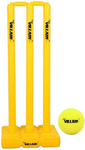 Buy THE VILLAIN Best Plastic Cricket Stumps Set - 3 Stumps + 2 Bails ...
