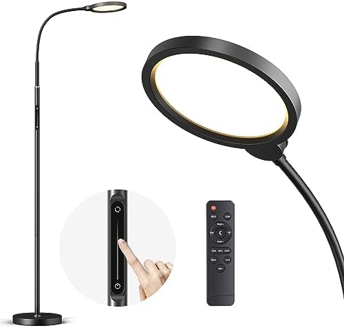 anyts Stehlampe LED Dimmbar Stehlampe Wohnzimmer mit flexiblem Schwanenhals Stehleuchte für ...