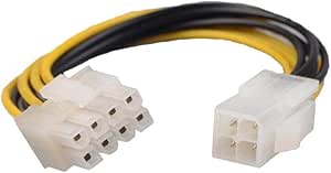 Amazon.com: ATX 4-pin to 8-pin 5V / 12V Power Adapter Cable for PC ...