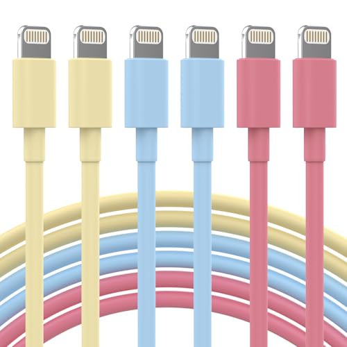 iPhone Charger 6 Pack (3/3/6/6/6/10ft) Apple MFi Certified Fast Charge ...