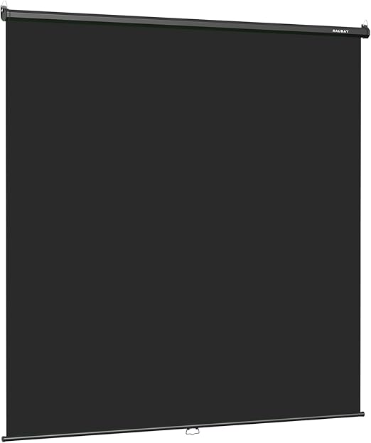 Amazon.com : RAUBAY Retractable Pull Down Black Screen Backdrop - 78.7 ...