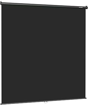 RAUBAY Retractable Pull Down Black Screen Backdrop - 200 x 220 cm ...
